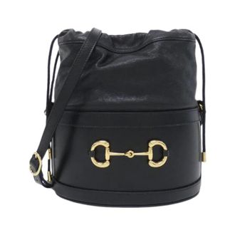 Gucci Sac bandouli&egrave;re Horsebit 1955 en cuir doccasion - Femme - Pre-owned - Noir - Taille: ONE Size