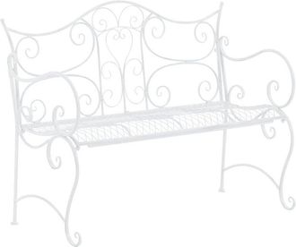 Clp Banc de jardin au style antique Tara en fer forg&eacute; Blanc