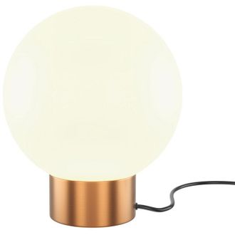 Maytoni Maytoni Basic Form Lampe de table Globe moderne dor&eacute;e 1xE14 abat-jour blanc