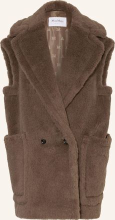 Max Mara Kunstfell-Weste Bormida Mit Alpaka braun