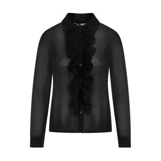 Tom Ford Ger&uuml;schtes Strickshirt - - Blouses & Shirts - Damen - Schwarzk - M