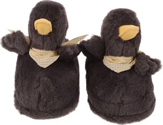 FOMIYES FOMIYES Pantoufles Fourr&eacute;es en Peluche pour Femmes Chaudes et Confortables Antid&eacute;rapantes Motif Canard Cartoon Taille 40-41 Couleur Noire pour Int&eacute;rie