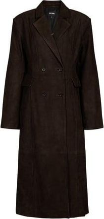 Rotate Manteau droit en cuir