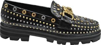 Kurt Geiger Black Loafers With Gold Buckle - Gr. 36 (EU) - in Schwarz