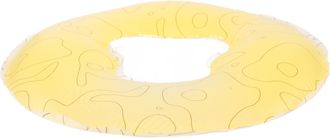 TOPBATHY Silikon Gesichtskissen Massagepolster Rund Gelb mit Floralem Muster Weiches Abnehmbares Relax Kissen f&uuml;r Kosmetikliege und Massagetisch Komfortable Un