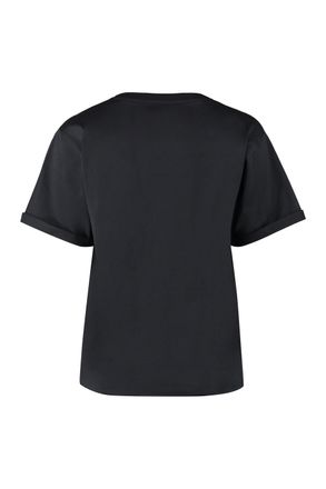 Saint Laurent Womens Cotton Crew-Neck T-Shirt Black T-Shirts & Jerseys
