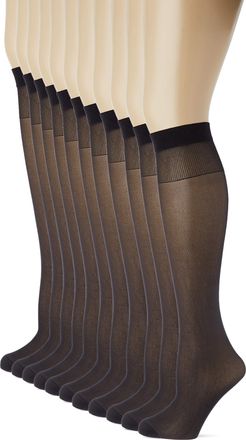 Dim Dim Damen Kniestrümpfe Ecodim Maxi Resistance x12 Schwarz Einheitsgröße
