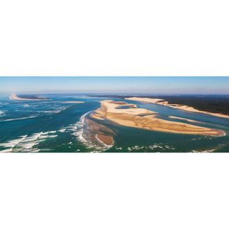 Ceanothe Tableau sur toile vue dune du Pilat 45x135 cm - Impression sur Toile Murale D&eacute;corative - Image imprim&eacute;e en HD sur Toile - Toile sur Ch&acirc;ssis en Bois