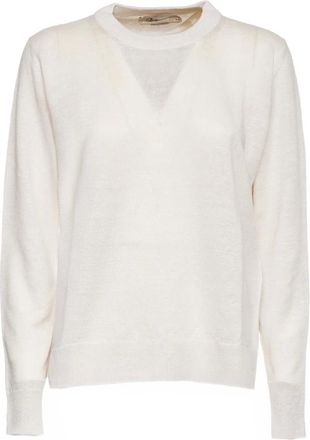 Max Mara Femme, Pulls, Blanc, Taille: 42 FR Maglia Girocollo