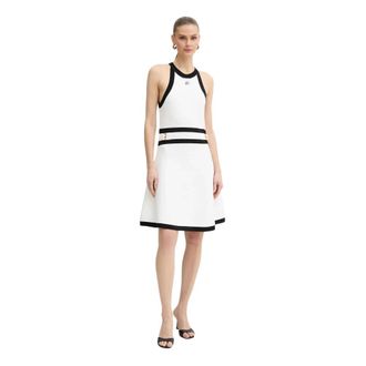Karl Lagerfeld Strickkleid mit ausgestelltem Rock - - Dresses - Damen - Wei&szlig; - XL