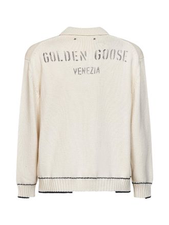 Golden Goose Mens Polo Shirt Beige Cotton T-shirts And Polos