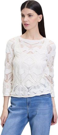 Cartoon Strickpullover Damen Strickpullover mit Rundhalsausschnitt (1-tlg) Struktur