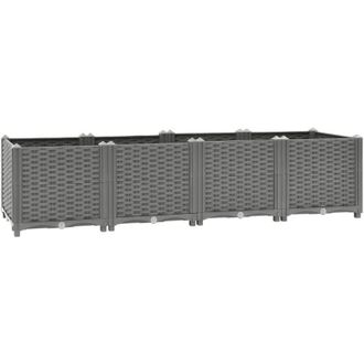 vidaXL Vidaxl - Lit sur&eacute;lev&eacute; gris clair 160x40x38 cm Polypropyl&egrave;ne