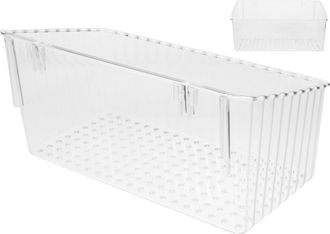 BESPORTBLE Angoily Wandmontiertes Abtropfgestell aus Pet Gro&szlig;es Transparentes Badezimmer und K&uuml;chen Aufbewahrungsregal mit Abgerundeten Kanten Rostfrei Praktisch