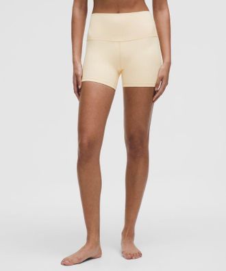 lululemon Align Shorts mit hohem Bund f&uuml;r Frauen - 10 cm - Gr&ouml;&szlig;e 12 in Butter Cream