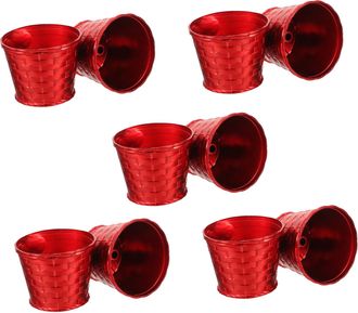 Milisten Praktischer Weihnachtsbaumhalter 8 cm Rot Kunststoff Baumst&auml;nder Weihnachtsbaum-Set f&uuml;r Innen- und Au&szlig;endekoration