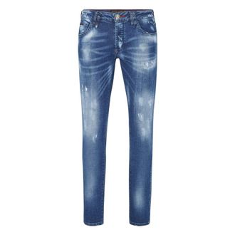 Philipp Plein Homme, Jeans, Bleu, Taille: W33 Pantalon en denim Coupe Super Straight