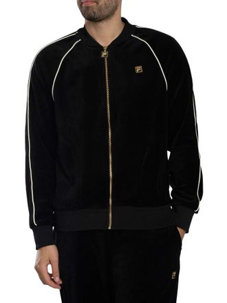 Fila Fell-Veloursjacke, Schwarz