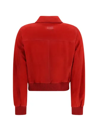 Valstar Suede Leather Jacket - Red