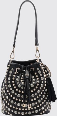 La Carrie Mini-Beuteltasche aus Polyurethan mit Strass-Stickerei