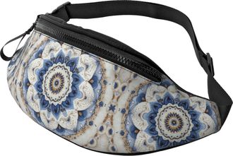 Generic Mode H&uuml;fttaschen Mandala-Blumenmuster Lauftasche H&uuml;fttaschen H&uuml;fttasche F&uuml;r Fahrrad Wandern Joggen 14X35Cm