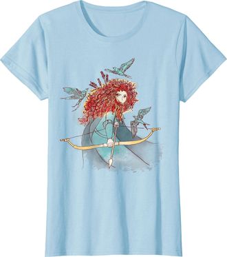 Disney Brave Merida Watercolor Sketch Portrait T-Shirt