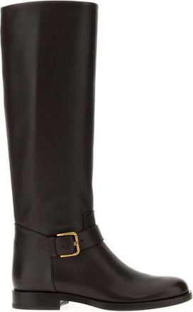 Dolce & Gabbana Femme, Chaussures, Brun, Taille: 41 EU Bottes en cuir de veau