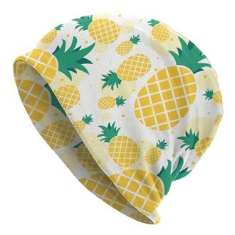 Generic Chapeau Tricoté Ananas Jaune Tropical Simple Bonnet Unisexe Extensible Bonnet Thermo pour lescalade Shopping Ski