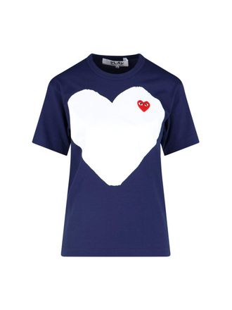Comme Des Garçons Heart Print T-Shirt