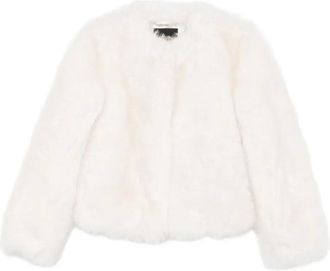 Maje veste en fourrure artificielle à coupe crop - Blanc