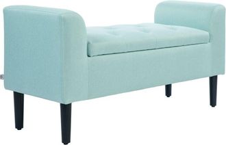 HOMCOM Sitzbank mit Stauraum, Polsterbank mit Leinenoptik, Holzbeine, Bettbank belastbar bis 130 kg, f&uuml;r Wohnzimmer Schlafzimmer Flur, 116 x 44 x 58