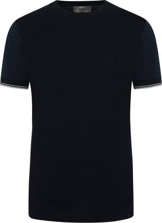 Ferrante Strukturiertes Jersey T-Shirt mit Stretchanteil in