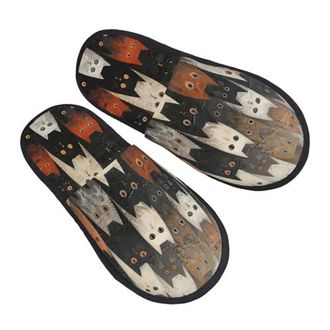 Generic Chat Unisexe Chaussures De Maison Chaud Pantoufles Antid&eacute;rapantes Chaussons Pour Maison Hiver Int&eacute;rieur L