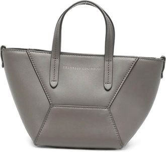 Brunello Cucinelli Sac Port&eacute; &Eacute;paule - Gris