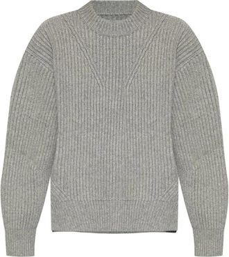 Jil Sander Femme, Pulls, Gris, Taille: 38 FR Pull ras du cou en maille c&ocirc;tel&eacute;e