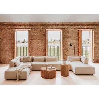 Sklum 5-teiliges modulares Chaiselongue-Sofa rechts mit Doppel-Chaiselongue - Sklum