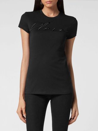Philipp Plein T-shirt col rond en jersey coupe slim avec logo brod&eacute; ton sur ton