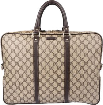 Gucci Crossbody Bags - Gucci Classic GG Monogram Business Handbag - Gr. unisize - in Braun - für Damen