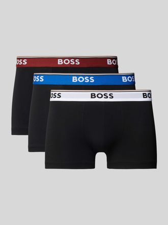 HUGO BOSS Trunks mit elastischem Logo-Bund im 3er-Pack