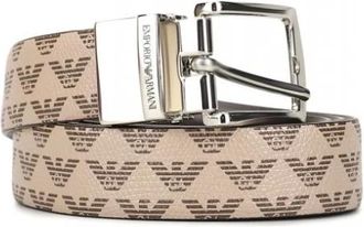Emporio Armani unisex, Accessoires, Beige, Taille: 90 CM Ceinture r&eacute;versible