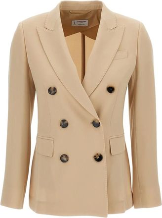 Alberto Biani Femme, Vestes, Beige, Taille: 44 FR Blazer Crois&eacute; Classique