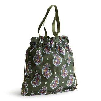 Vera Bradley Sac fourre-tout pliable en polyester Ripstop pour femme, Kew Gardens Vert, Taille unique