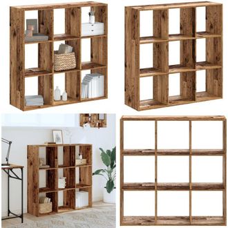 vidaXL Biblioth&egrave;que vieux bois 102x32x102 cm bois ding&eacute;nierie - Biblioth&egrave;que - Meuble Rangement - &Eacute;tag&egrave;re - Biblioth&egrave;que Design - Biblioth&egrave;que Rustique