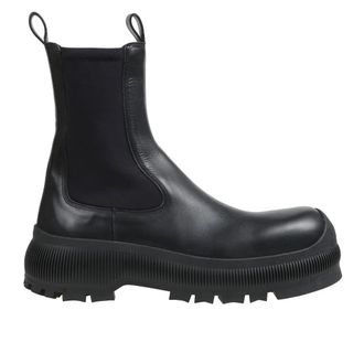 Jil Sander Stiefel - Minimalist Black Ankle Boot With Streamlined Silho - Gr. 39 (EU) - in Schwarz - f&uuml;r Damen