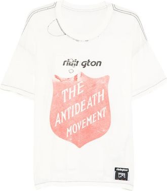 RRR123 Graphic-print Distressed T-shirt