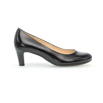 Gabor Schwarze Leder Klassische Elegante Pumps - - Shoes - Damen - Schwarzk - 40 EU