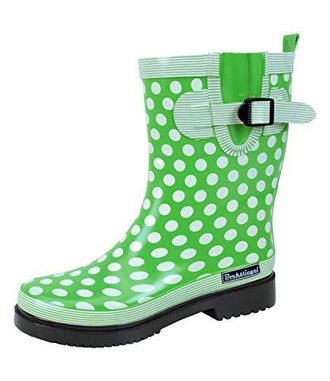 Bockstiegel Bottes en caoutchouc pour femme - Avec manchette et semelle intérieure profilée, Femme, vert clair, 37 EU