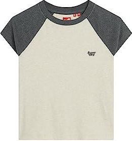Superdry Essential Logo Raglan T Shirt Tricot, Gris Anthracite Clair (Light Oat Marl/Rich Charcoal Grey), 42 Femme
