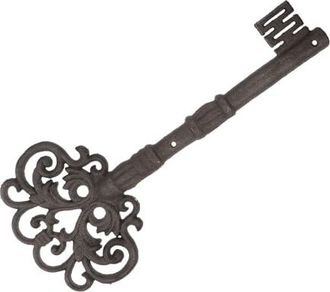 Supvox Cl&eacute; Artisanale en Fonte Ancienne Rustique, D&eacute;coration Mariage Vintage, Porte-cl&eacute;s Unique en Fer Rouill&eacute; pour D&eacute;coration Int&eacute;rieure R&eacute;tro, Accessoire D