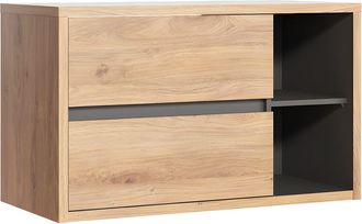 Vente-Unique Waschbeckenunterschrank h&auml;ngend - 100 cm - Naturfarben - PURNAL